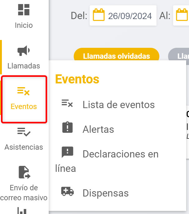 La gestión de los eventos en la aplicación Asistencias: ausencias ...