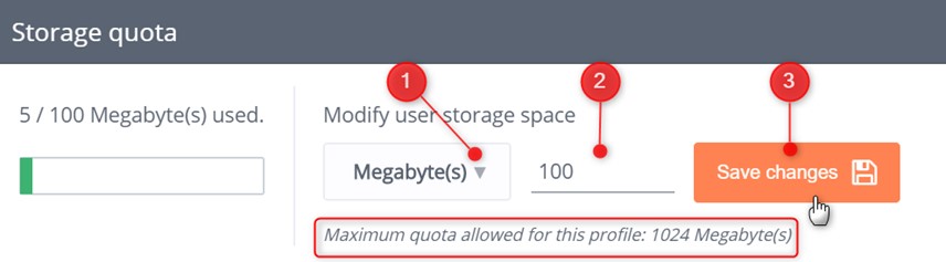 Managing a user's storage quota – Help center