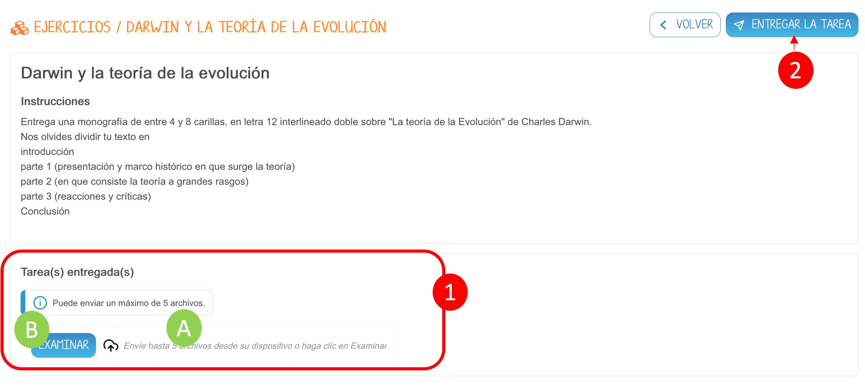 Alumno - Entregar una tarea (tema para entregar) – Centro de ayuda
